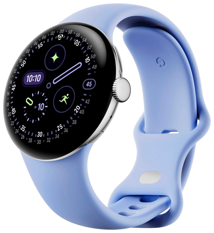 Pixel Watch 4 41mm LTE Polished Silver Sportarmband Iris